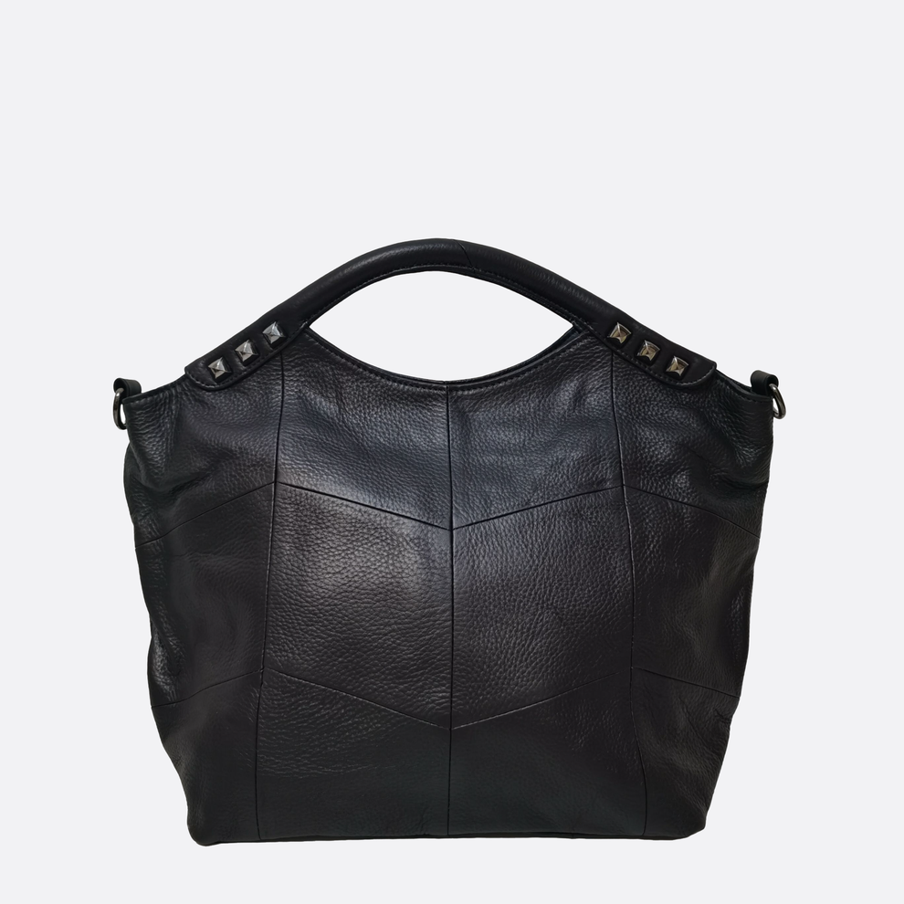 Women's genuine cowhide leather rivet bucket bag – Tomorrow Closet ...